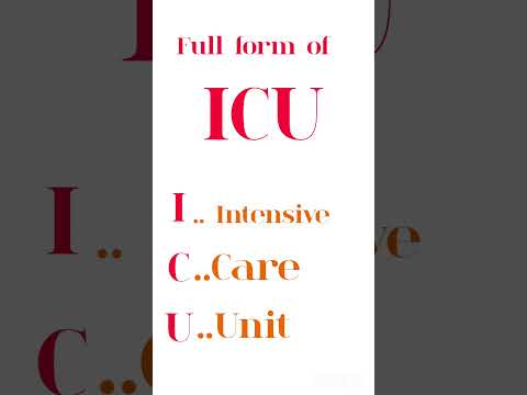 ICU full form || what is the full form of ICU #Shorts