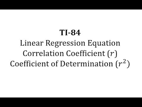 TI-84: Linear Regression, r and r-squared | Math Help from Arithmetic ...