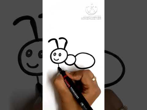 Easy Ant Drawing #shorts #ytshorts #viralshorts #ant #trending #craftomaniabyshivi