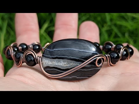 Wire Wrapped Bracelet Tutorial with Beads