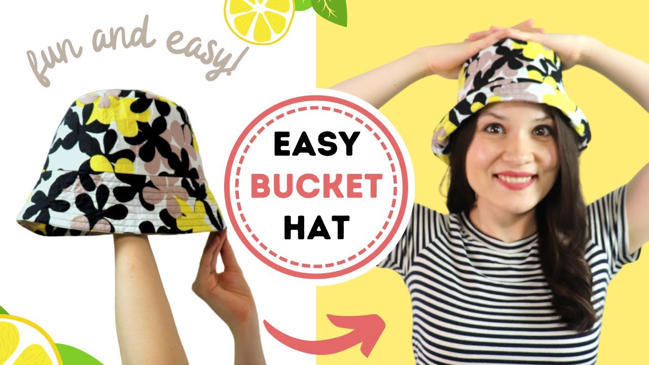 How to sew and draft a BUCKET HAT? Step-by-step tutorial for everyone!
