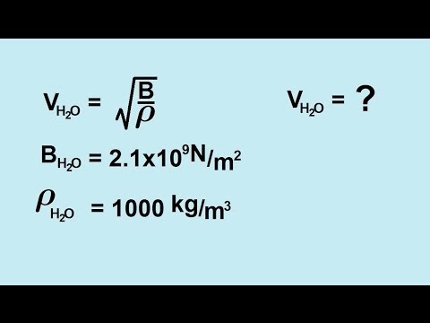 Physics 20 Sound and Sound Waves (5 of 49) Velocity of Sound in Water