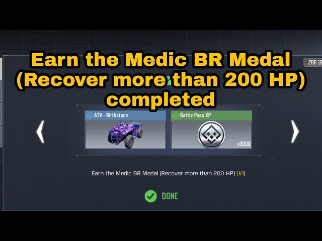 Medic BR Medal in COD Mobile: All you need to know