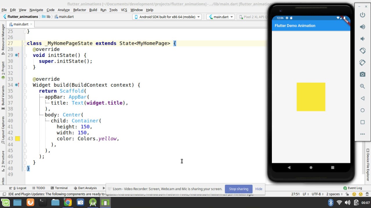 Flutter: Animate the Container