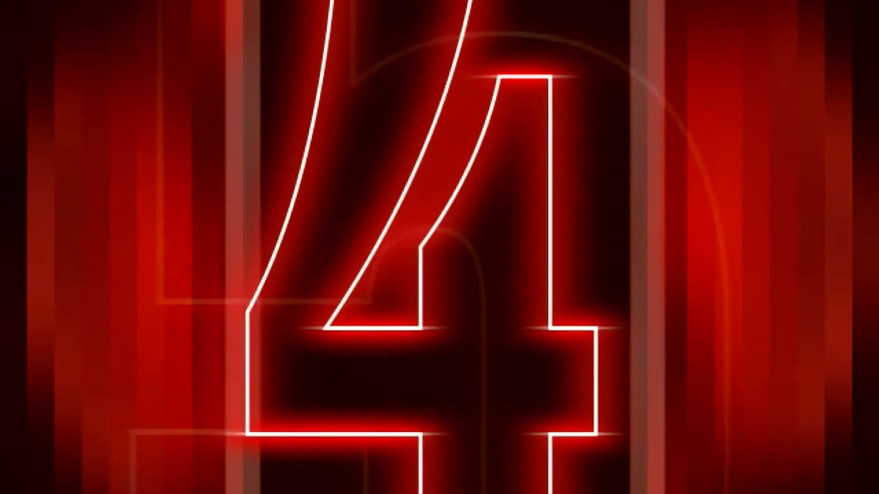 Animated Countdown 10 Seconds | Red Background