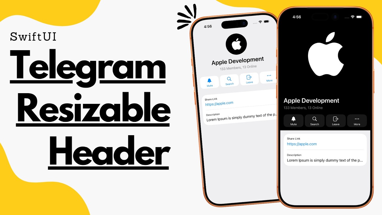 SwiftUI Telegram Resizable Header | Scroll Effects | Animations | Xcode 26