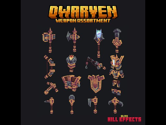 Dwarven Weapon Assortment + Kill-Effect Minecraft Texture Pack