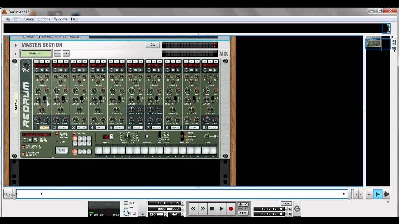 Redrum Drum Machine Reason EssentialsTutorial 2 Part 1