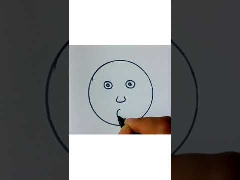 #shorts #Simple shocked face drawing.