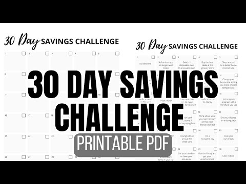 30 Day Savings Challenge Printable (PDF)