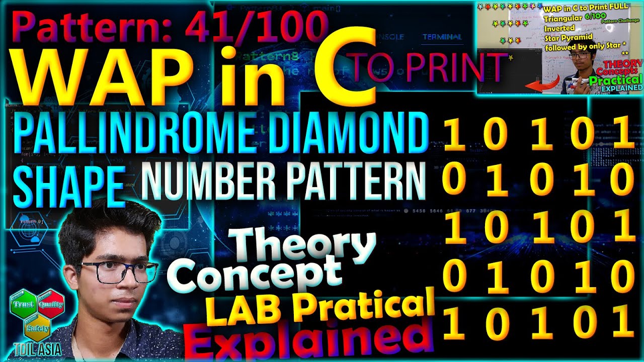Number Pattern 41 | Printing Alternate Binary Number Pattern in C |  C Programming Tutorials |