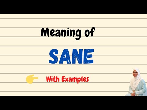 Daily vocabulary | Sane Meaning | Vocabgram