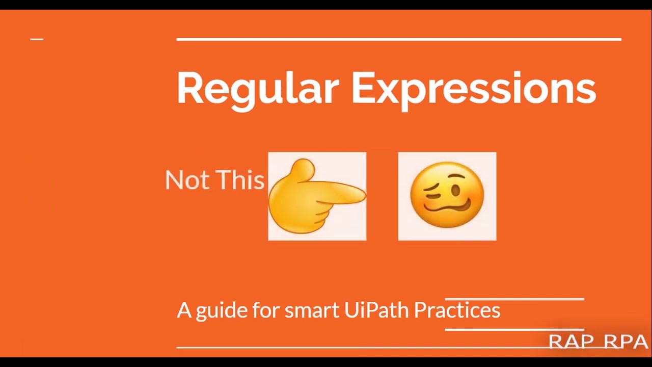 Introduction to Regular Expressions in Uipath