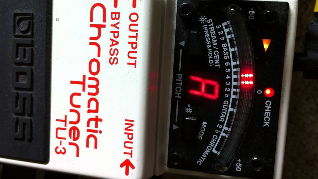 How to tune down 1/2 step (or whole step) using Boss TU-3