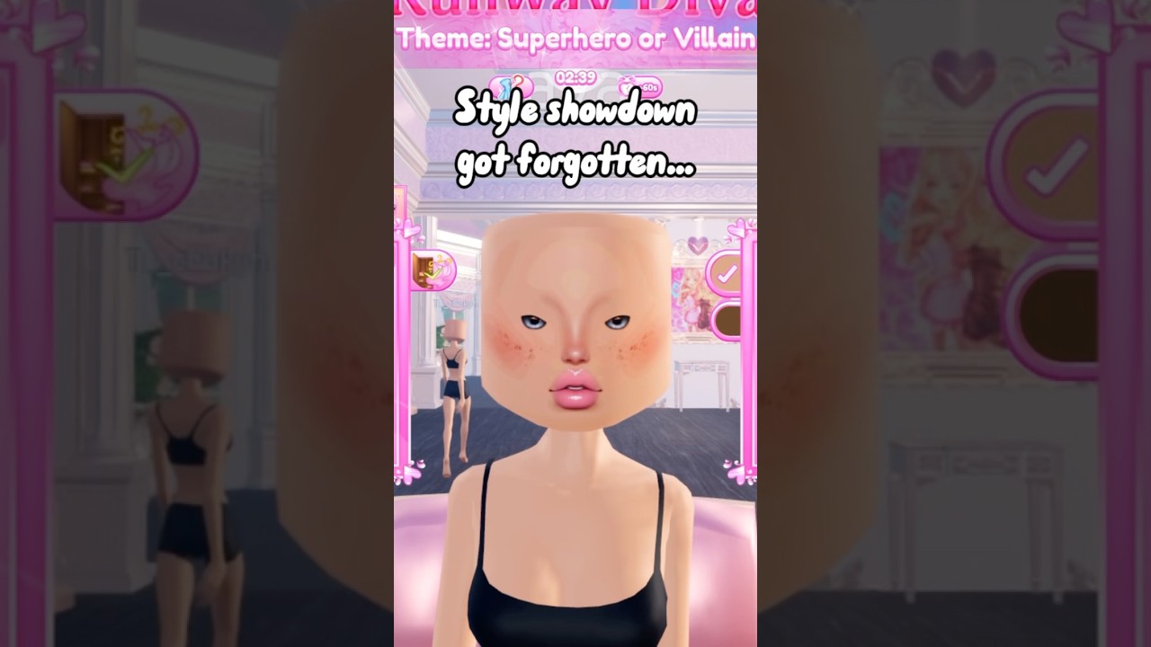 What happened to my custom makeup on it 😭#dresstoimpress #roblox #dti #styleshowdown #dtiroblox