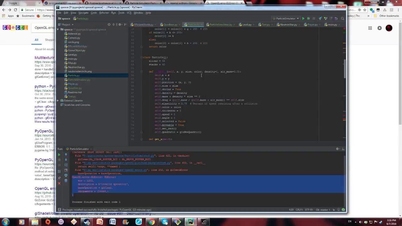 Python space exploration game dev livestream