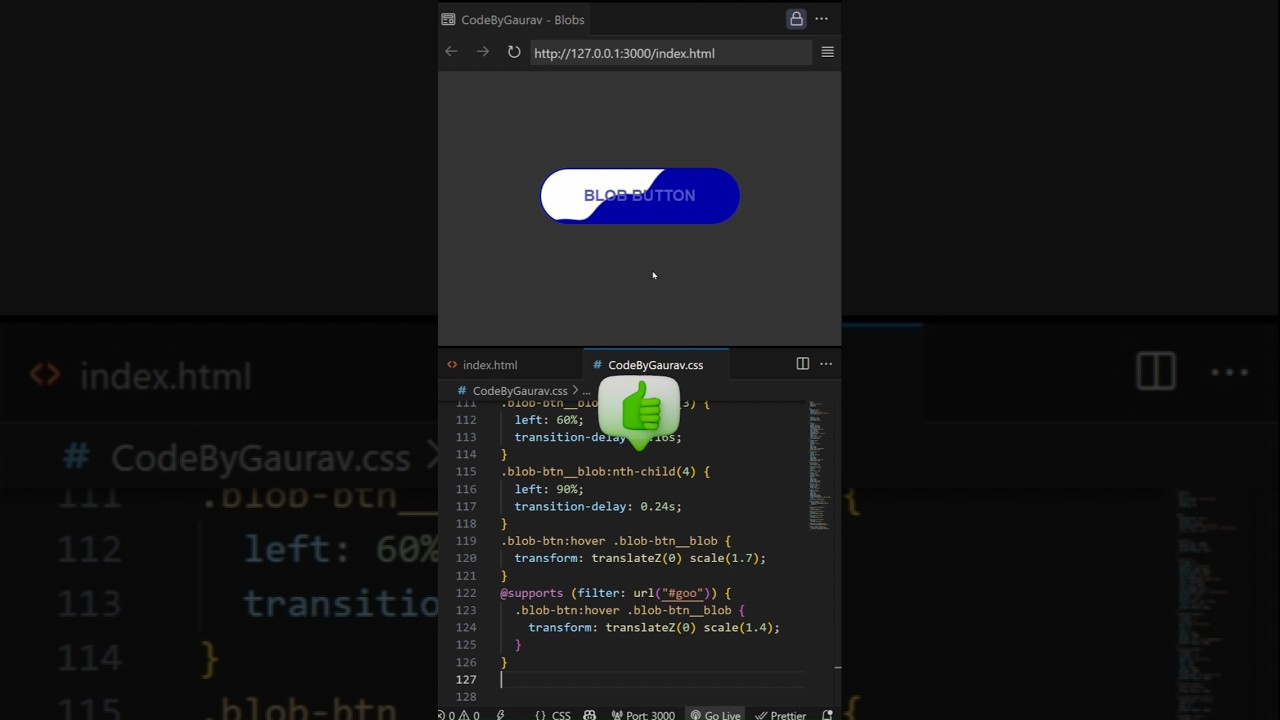 🔥 CSS Blow Button Effect | Button with Airy Animation #webdevelopment #coding #hovereffect