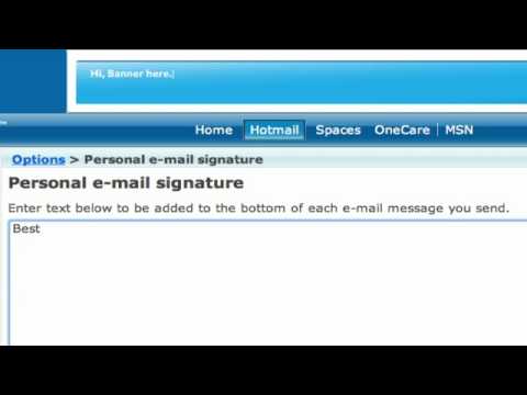 Basic Internet & E-mail Skills : How to Make an E-mail Signature for Hotmail