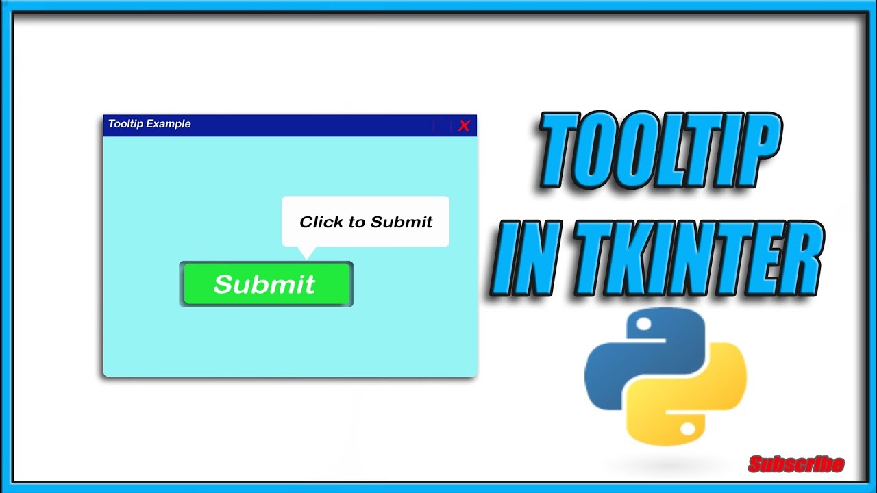 ToolTip in Tkinter || How to make balloon in tkinter || Python GUI Tutorials || CID