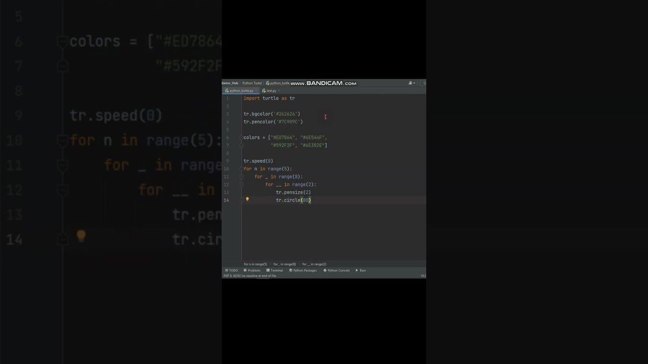 Colorful Flower Using Python Turtle #pythonturtle #python