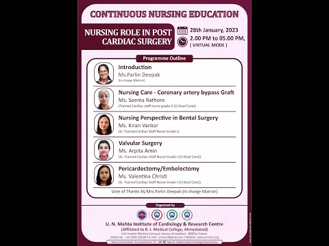 NURSING ROLE IN POST CARDIAC SURGERY - CNE - UNMICRC