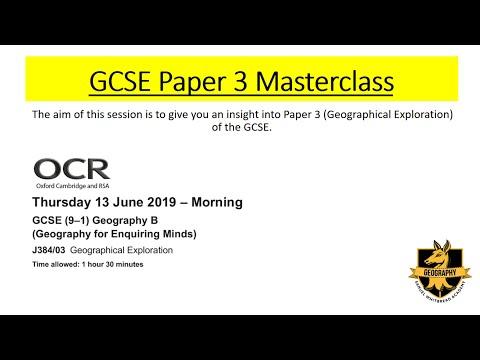 GCSE Geography - Paper 3 Masterclass