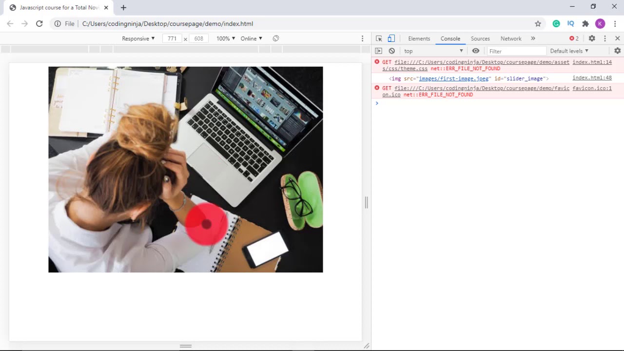 Javascript image slider - video tutorial.