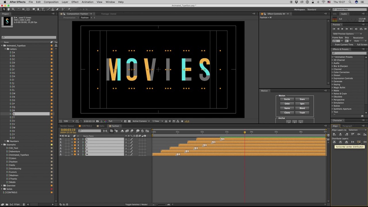Animated Typeface Tutorial (After Effects Template)