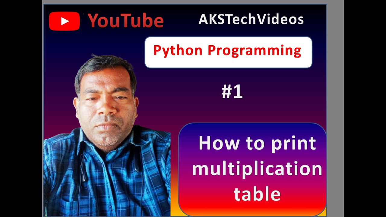 Printing Multiplication Table in Python Console