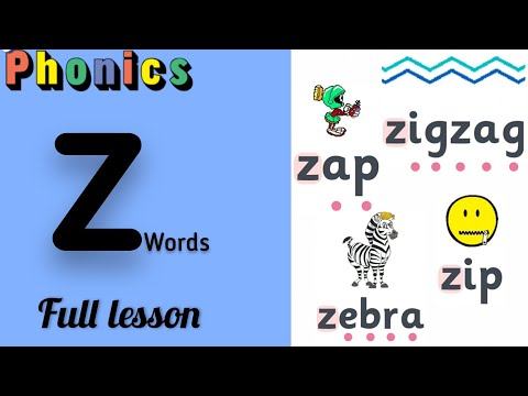 phonics z | words that start with z | words from z |words with z