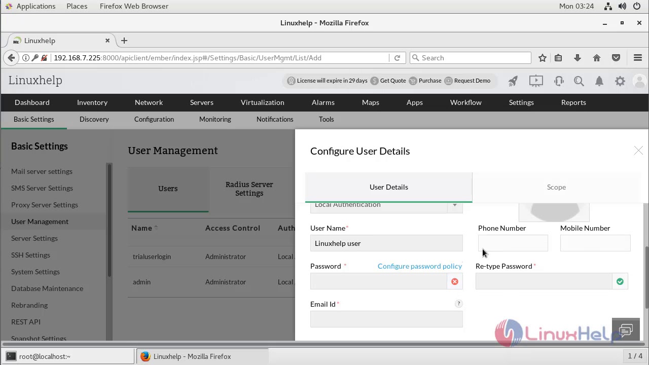 How to Configure Users Management and Mail Server Settings on OpManager?