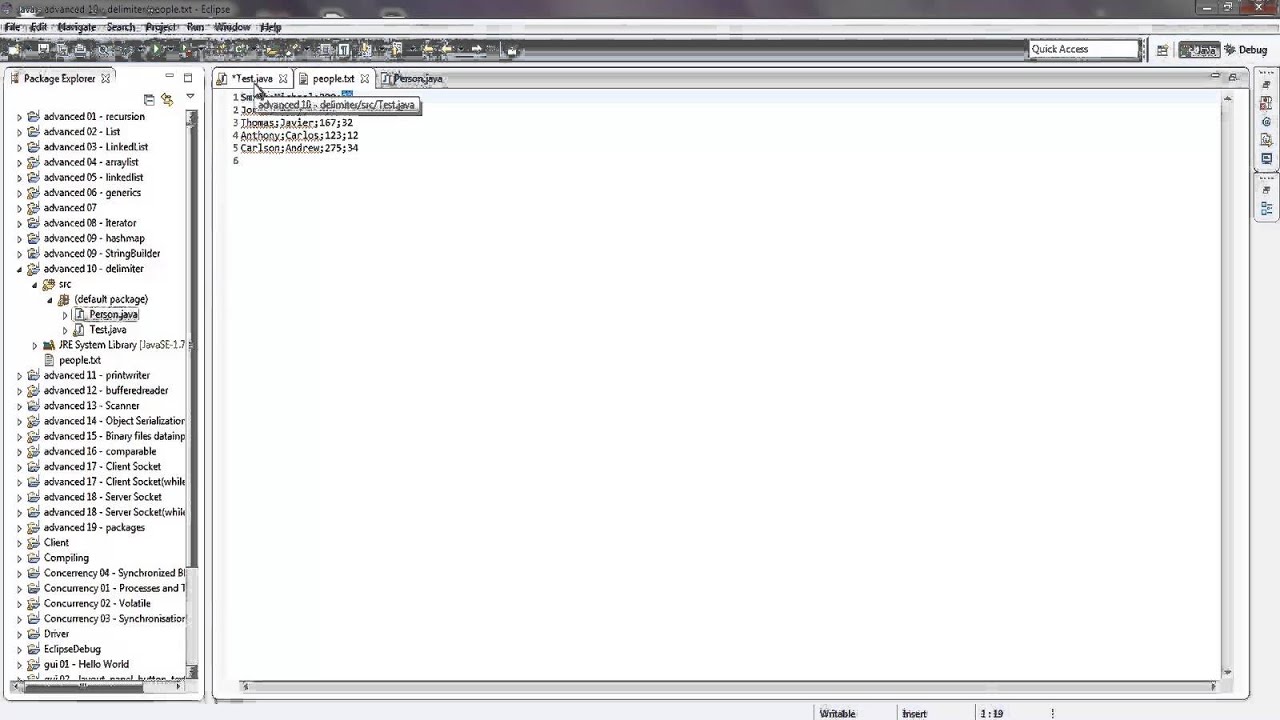 Java - StringTokenizer with split method