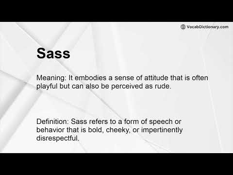 Sass Meaning