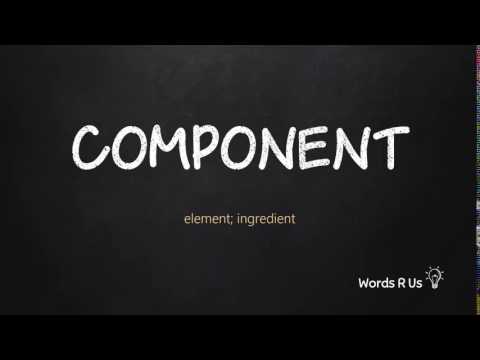 How to Pronounce COMPONENT in American English