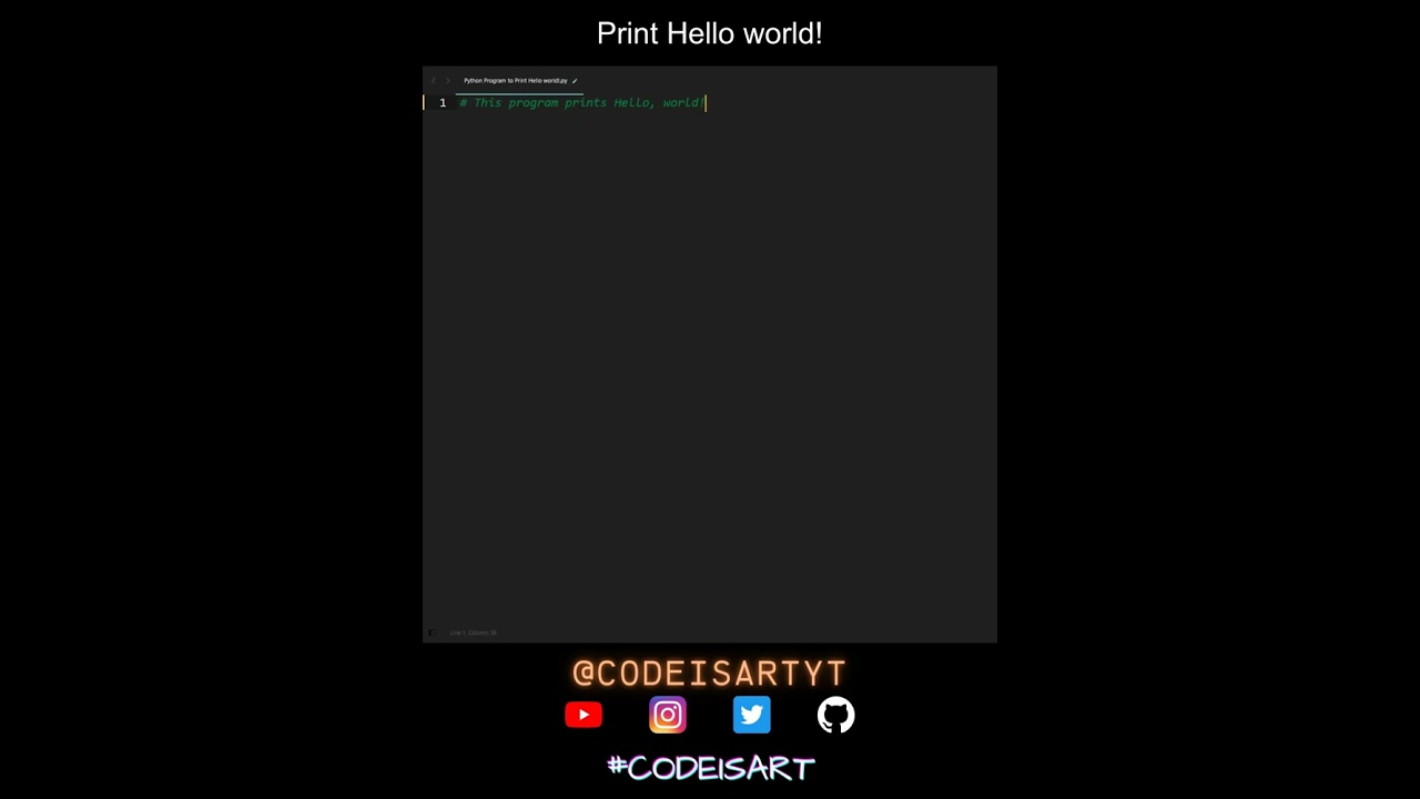 Print Hello world! in Python | Python Examples | Python Coding Tutorial | Python Coding Interview