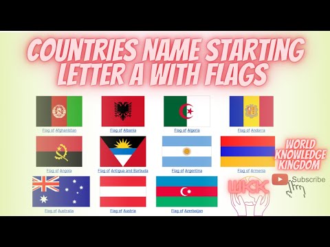 How Many Countries Start With The Letter A | Country Name Start A With Flag #countries