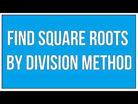 Find Square Roots By Division Method / Square Roots - Maths Arithmetic