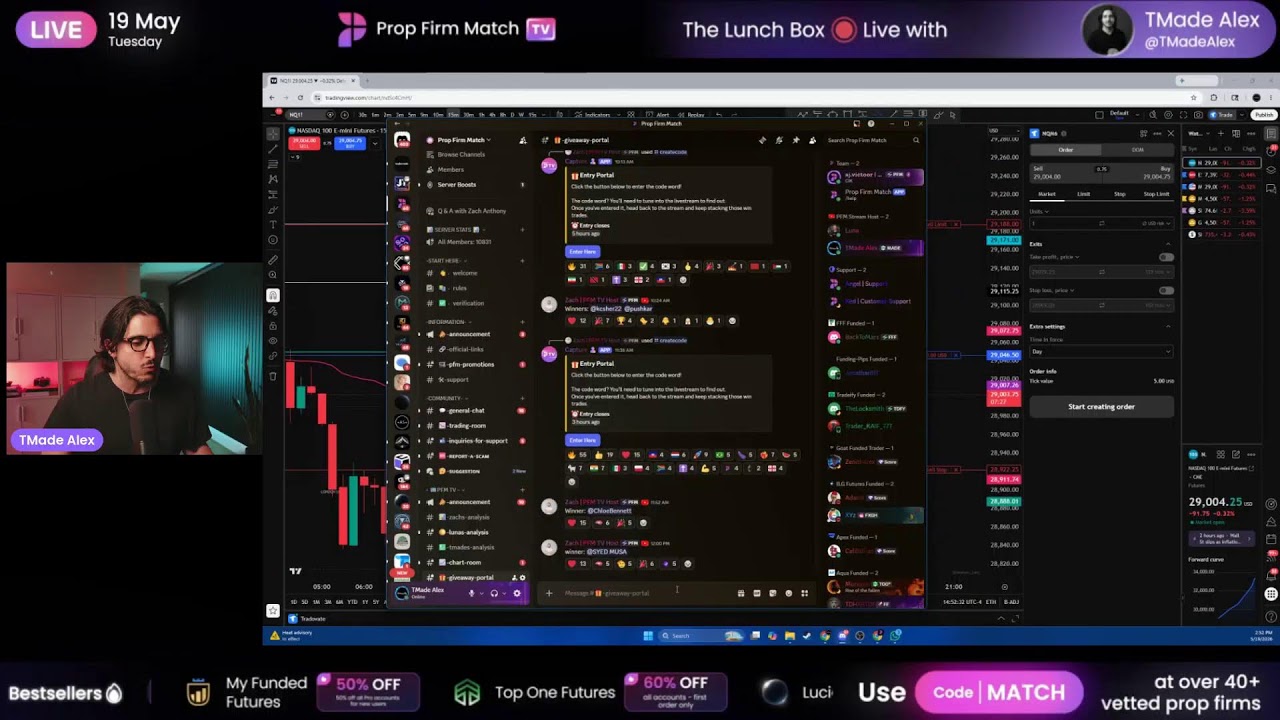 LIVE Futures Trading | London & New York Session | Prop Firm Match TV