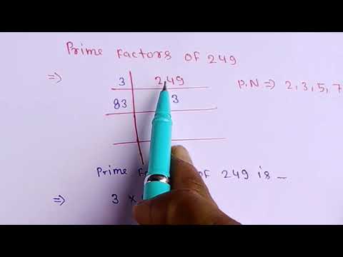 Prime factors of 249 - prime factorization ll prime factor kaise nikale