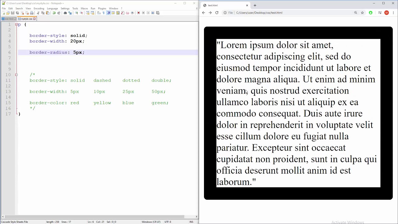 CSS Tutorial - 15 - Border Radius