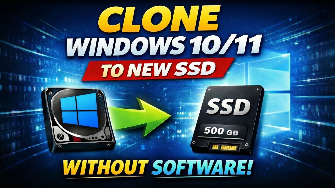 Clone Windows 11 or Windows 10 to a New SSD without Any Software