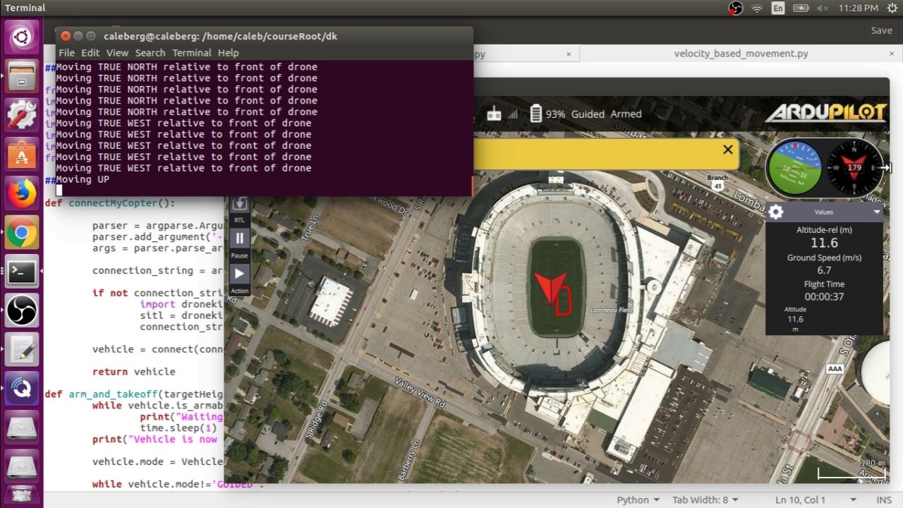 Write a Python Dronekit Script to Control a Simulated Drone