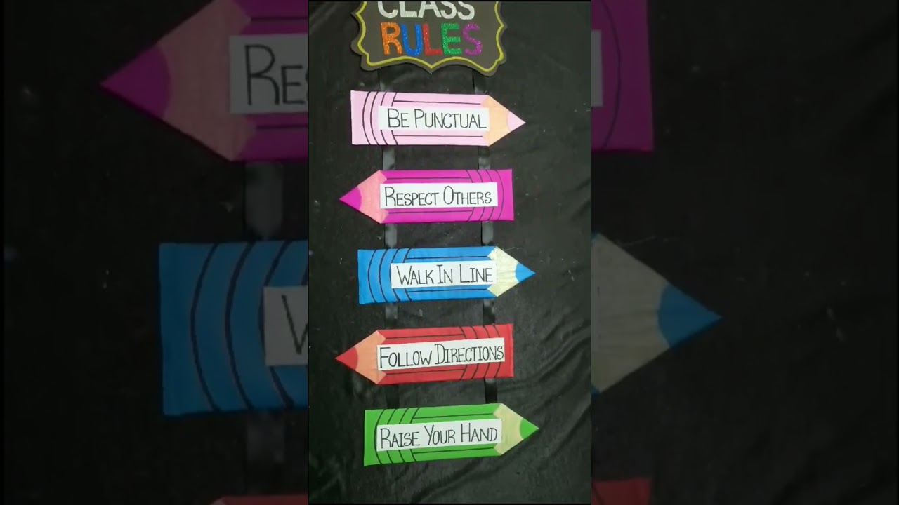 Class rules chart/ class room decor/ Rules chart/ Class decoration #shorts #youtubeshorts #diy