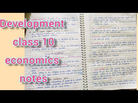 DEVELOPMENT- FULL CHAPTER || CLASS 10 ECONOMICS CHAPTER 1monics #development handwritten notes