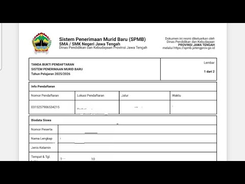 MENYIMPAN DAN PRINT FORMULIR PENDAFTARAN SPMB 2025 MENGGUNAKAN HP ANDROID