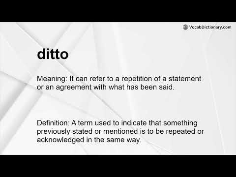 ditto Meaning