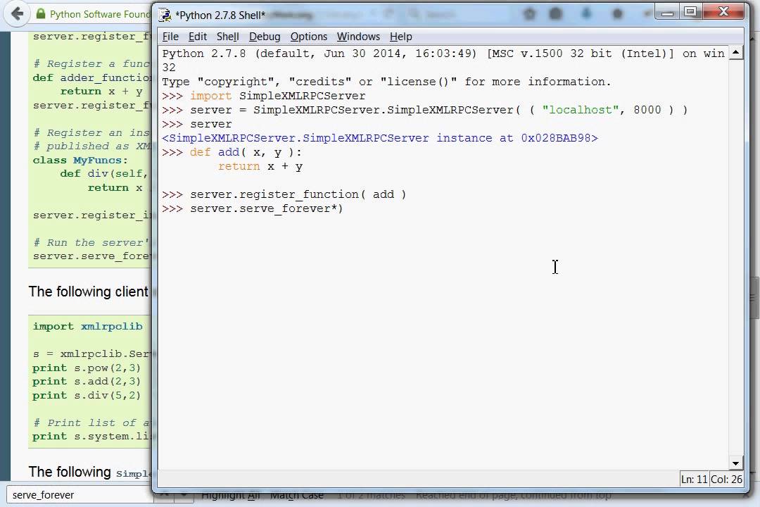 Python [XML-RPC] 03 Simple Server