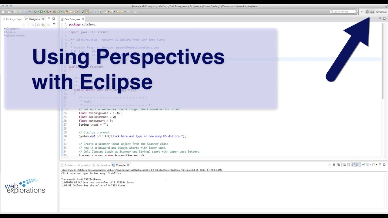 Using Perspectives with Eclipse