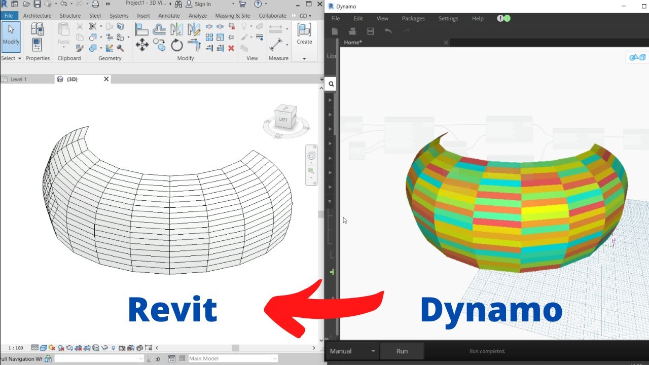 Learn Dynamo Geometry paneling with dynamo for revit