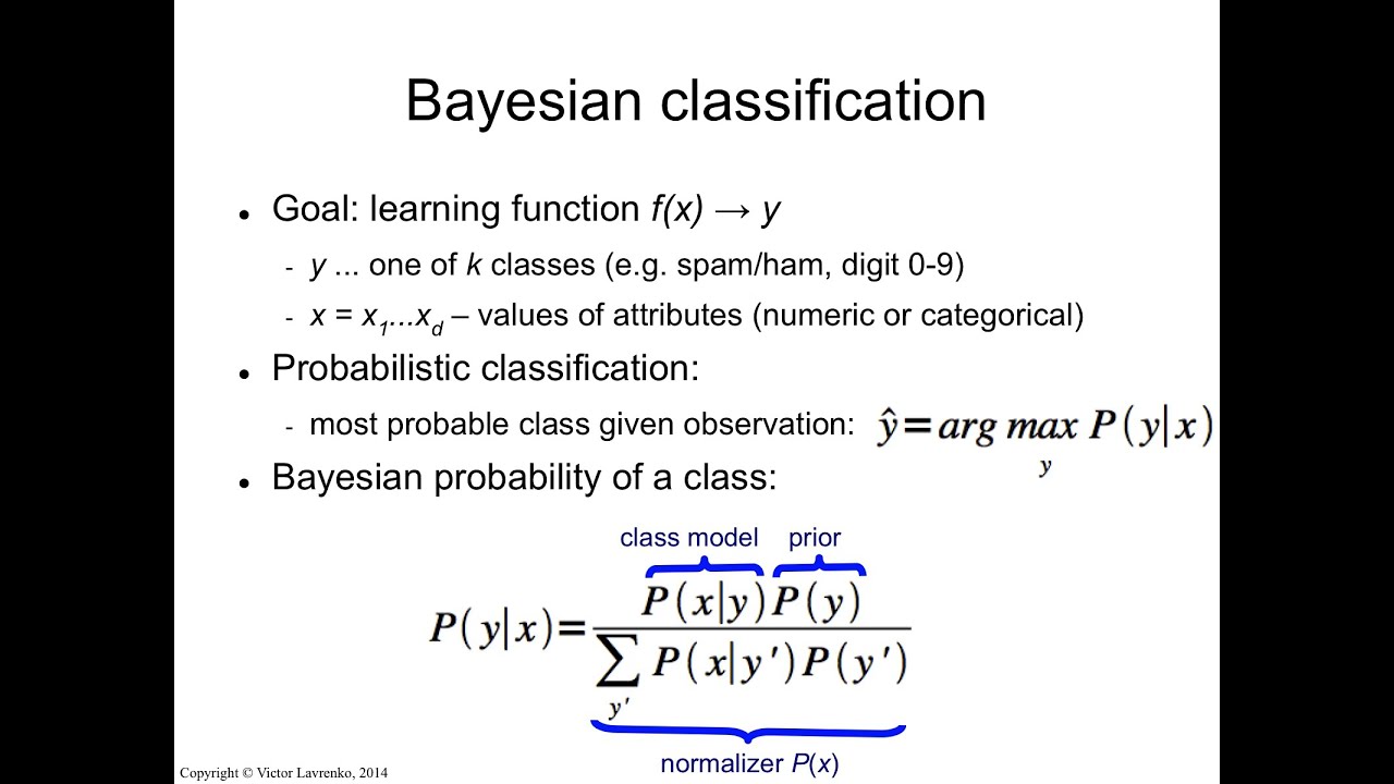 IAML5.2: Bayesian classification